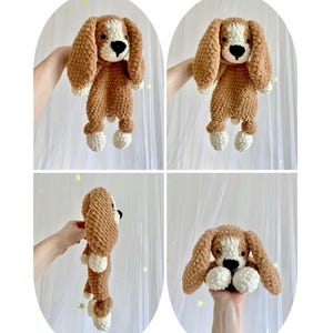 Puppy Snuggler Crochet Pattern. Dog Knotted Lovey Crochet Pattern ...
