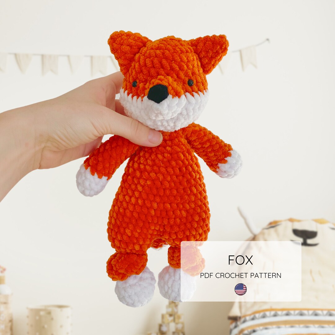 Fox Crochet Pattern Fox Snuggler Pattern Fox Plush Pattern Mini Fox ...
