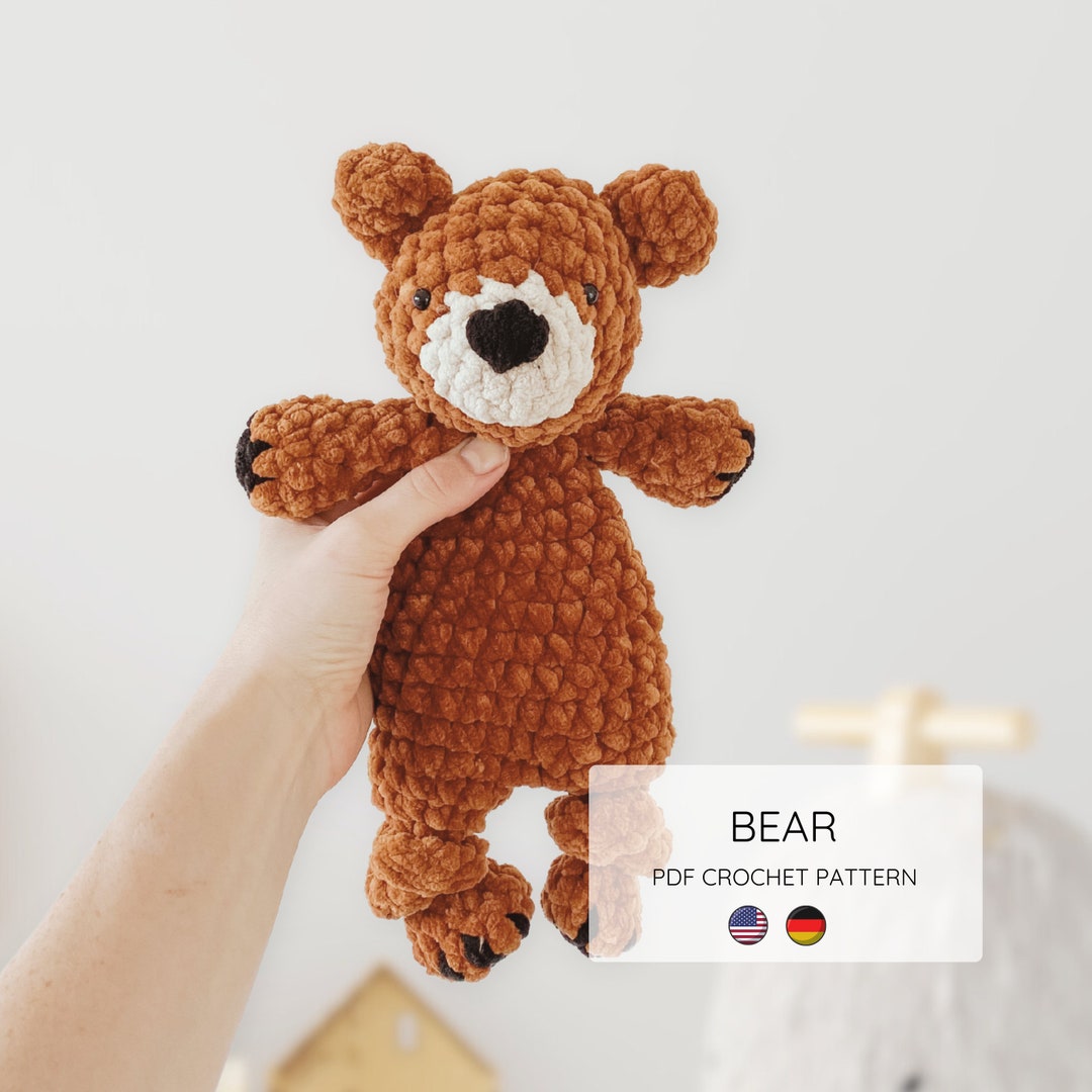 Bear Crochet Pattern Bear Snuggler Pattern Plush Teddy Bear Crochet ...