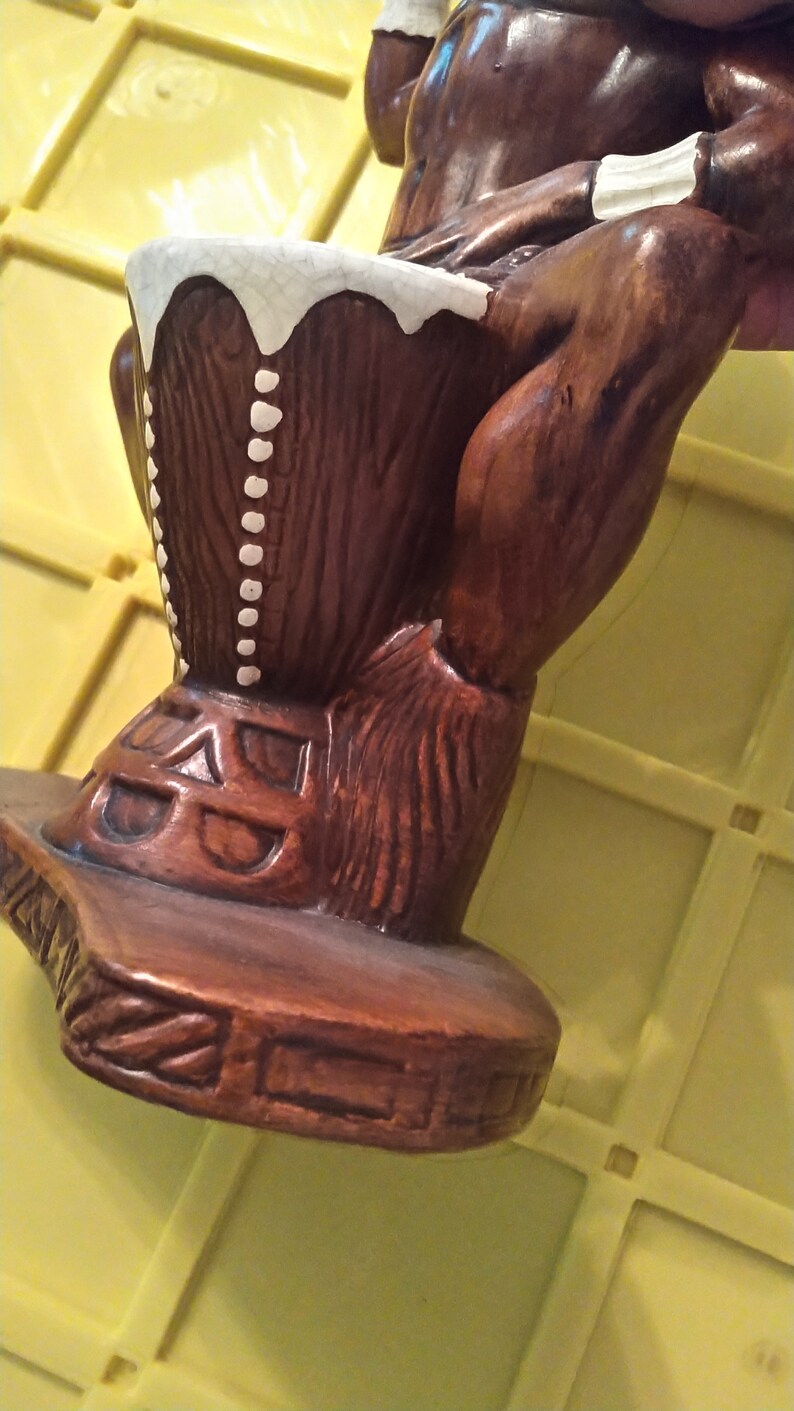 Vintage Treasure Craft of Hawaii Tiki Hula Beach Drummer Ceramic ...