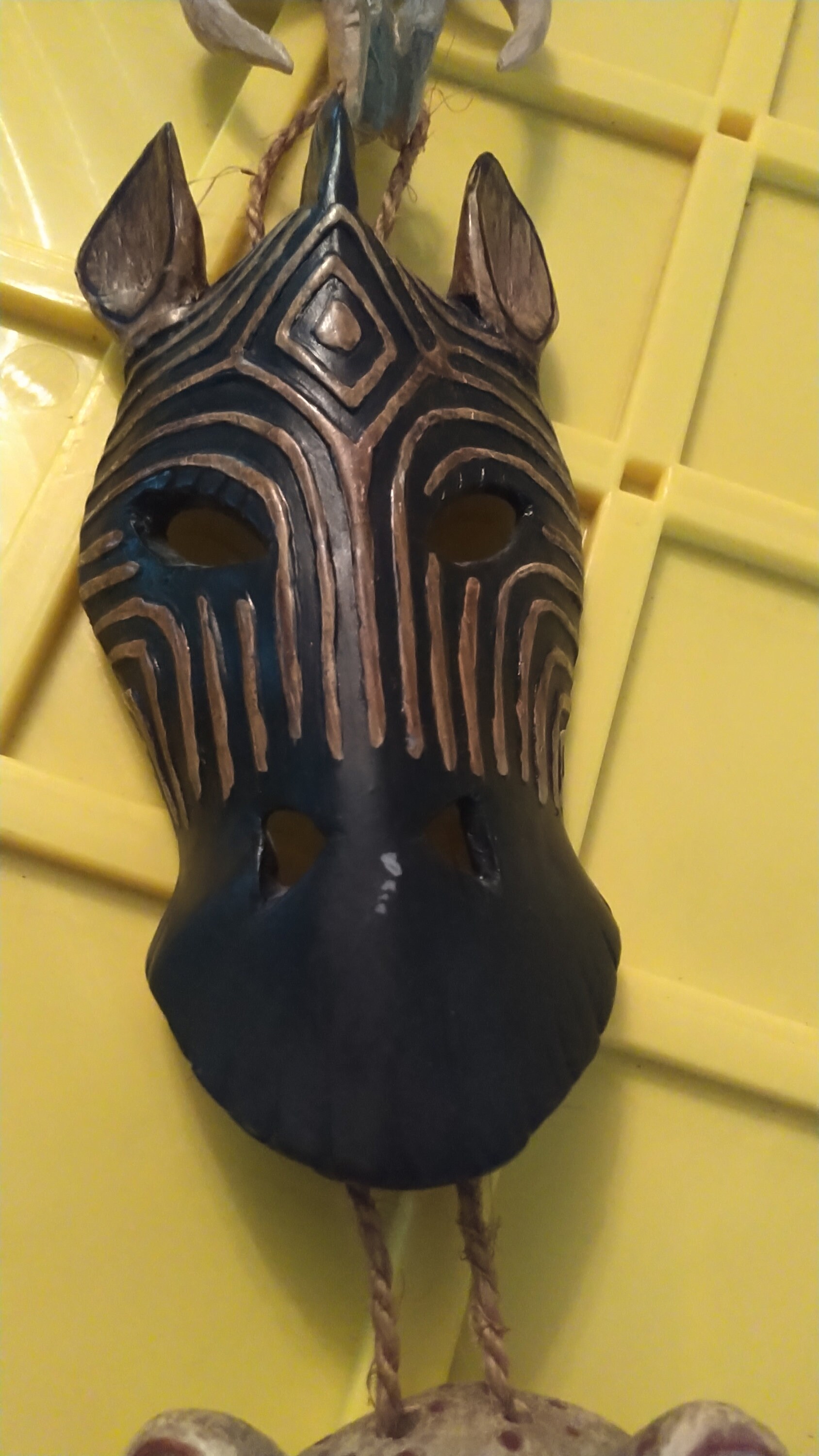 African Carved Wood Animal Mask Wall Decor Giraffe Elephant Zebra ...