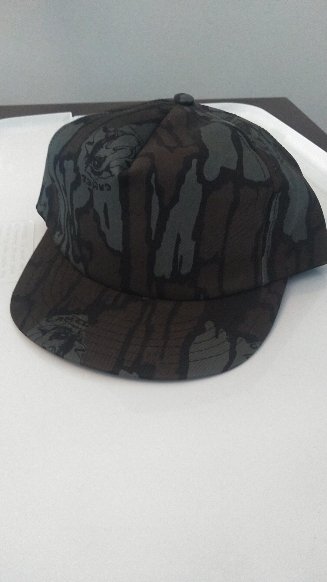 Vtg 80s Joe Camel Trebark Camo Cigarettes Hat Snapback Cap Camouflage ...