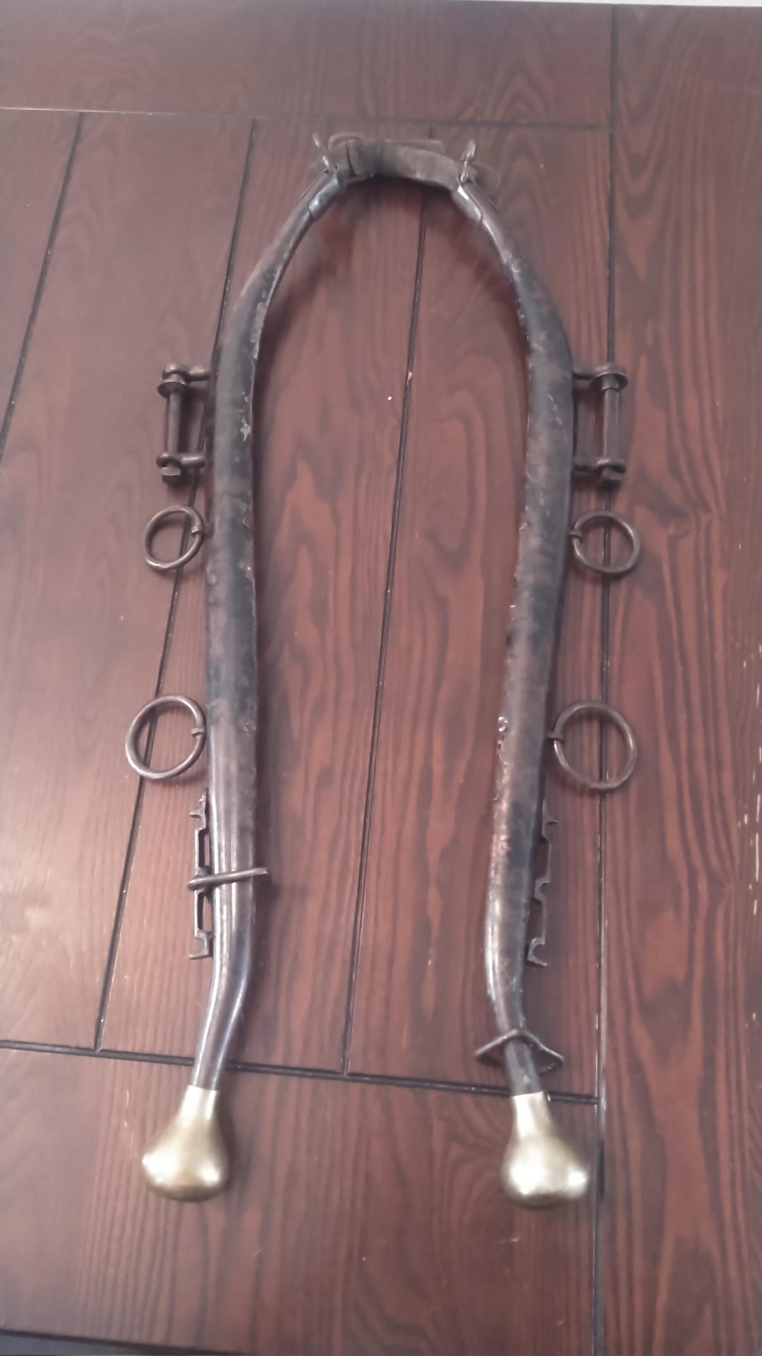 Old Metal Horse Hames With Brass Ends Mule Antique Vintage Farm Decor ...