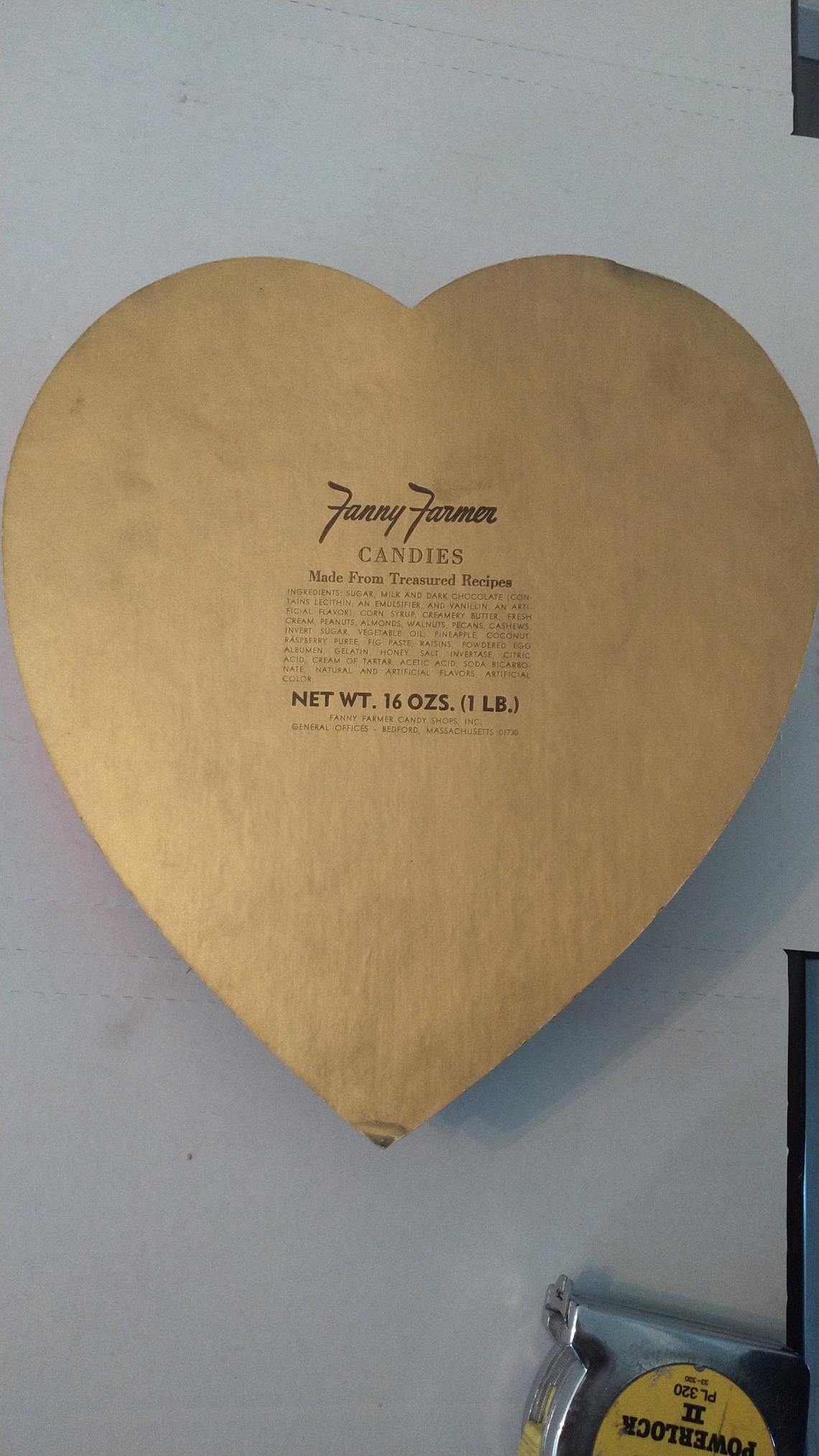 Vintage Fanny Farmer Candies Heart Shaped Box Red Satin With Plastic ...