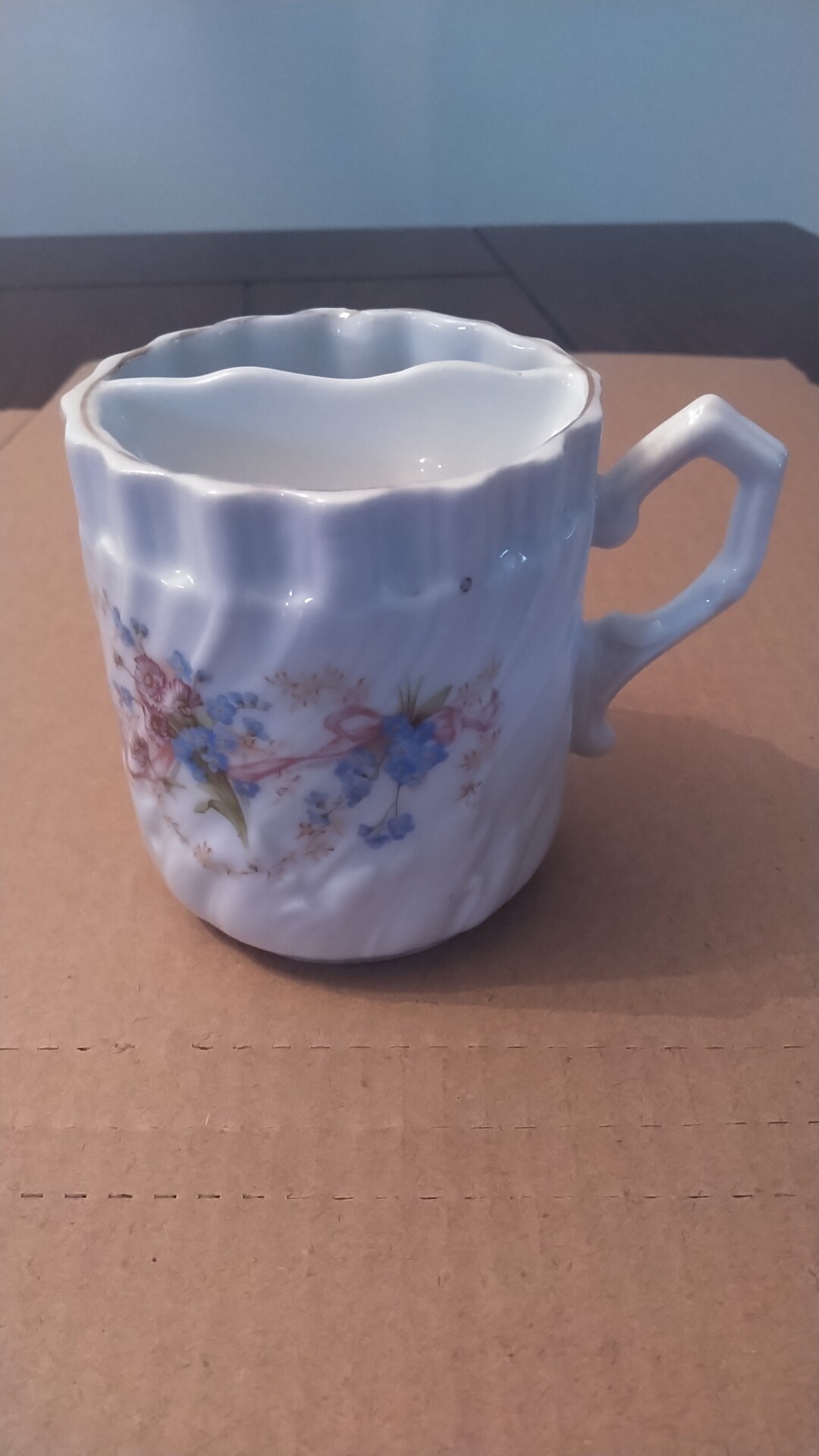 Antique Early Porcelain Mustache Cup With Floral Design Moustache Guard ...