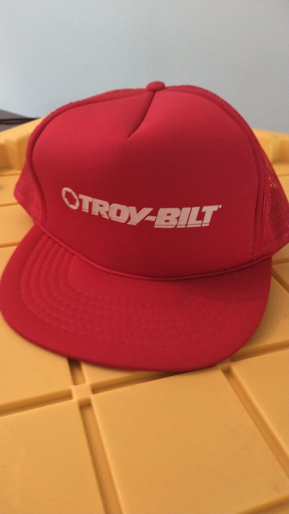 Troy-Bilt Vintage Trucker Red Ball Cap Hat Snapback M… - Gem