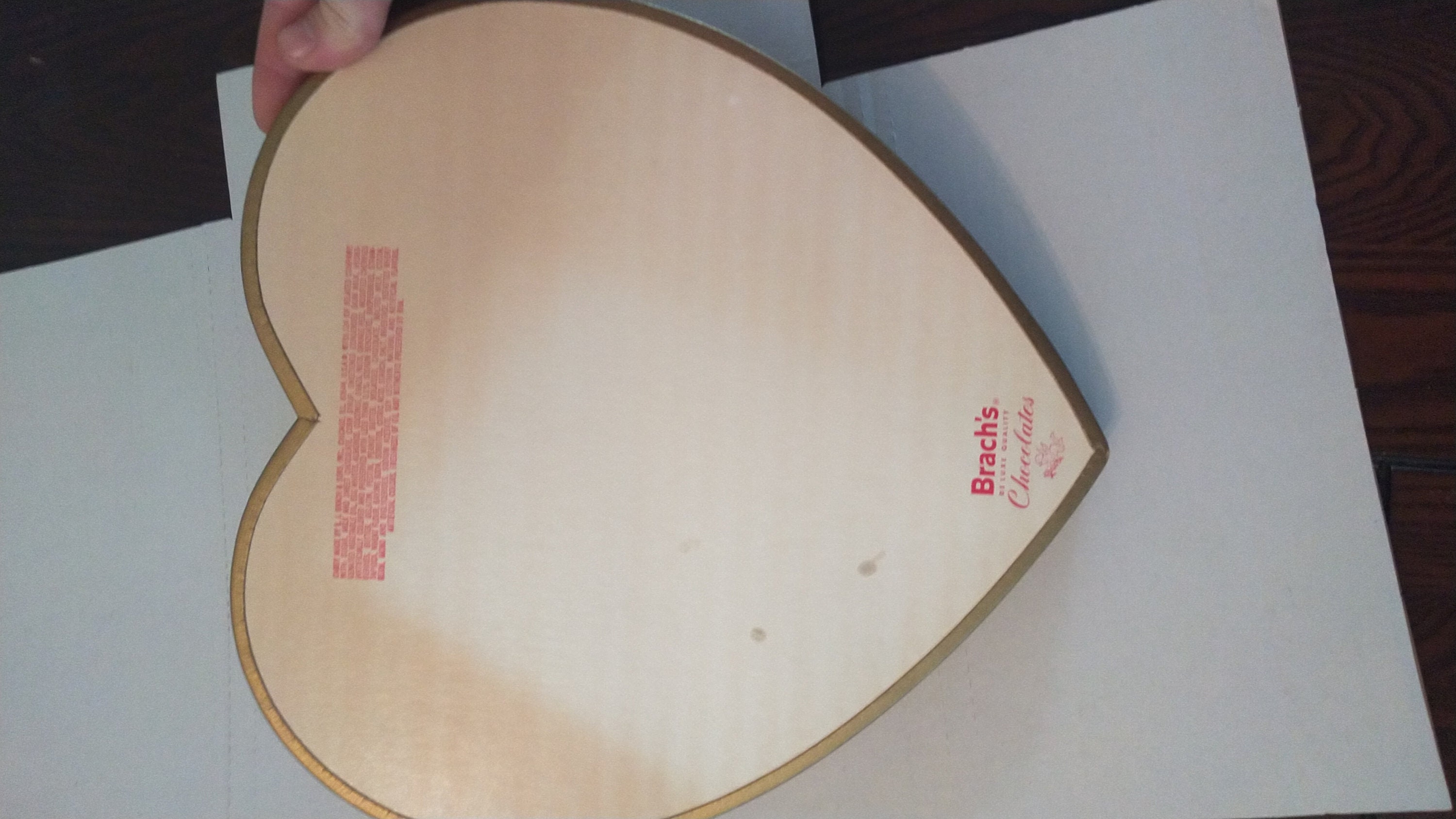 Vintage Yellow and Gold Flowered Large Candy Heart Box Brach's ...