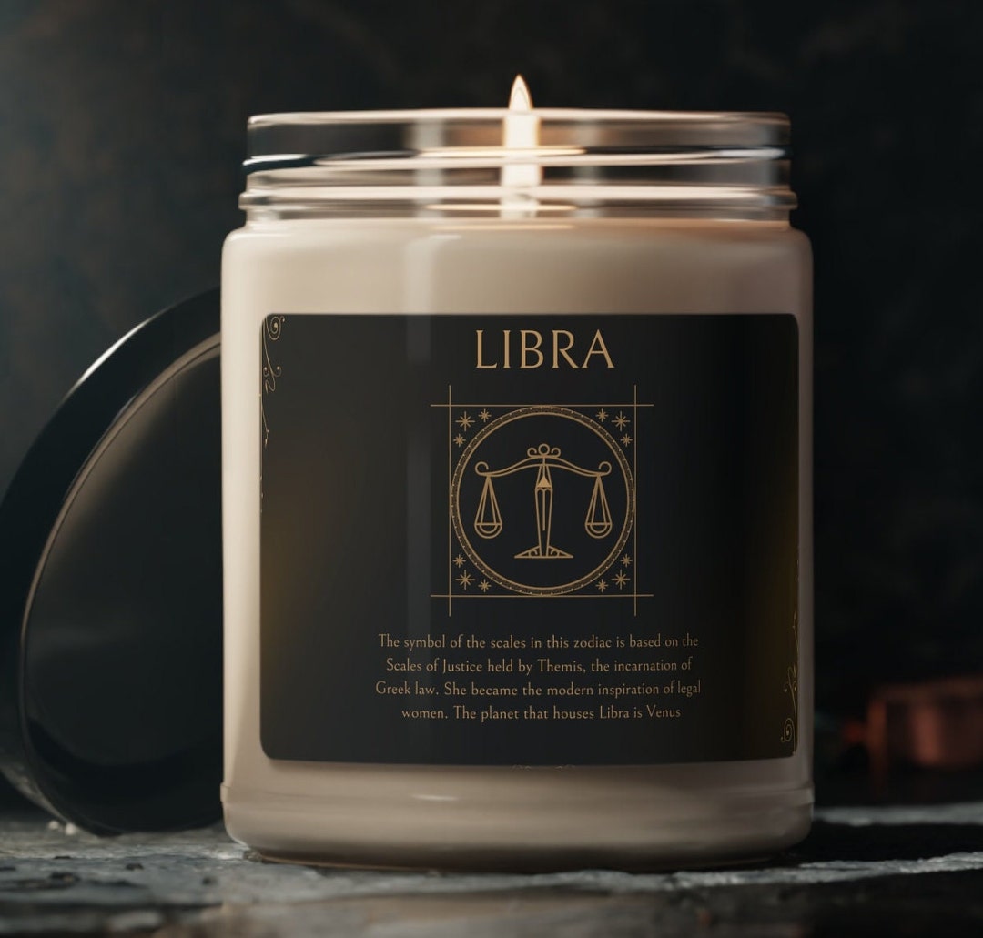 Libra Zodiac Sign Candle Horoscope Candle Fragrance Gift - Etsy