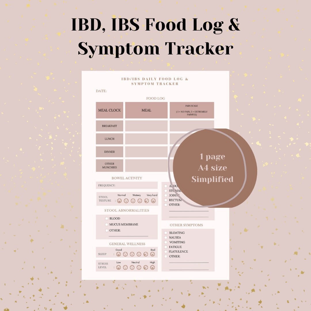IBD/IBS Daily Food Log, Pain and Symptom Tracker, Crohn's Disease ...