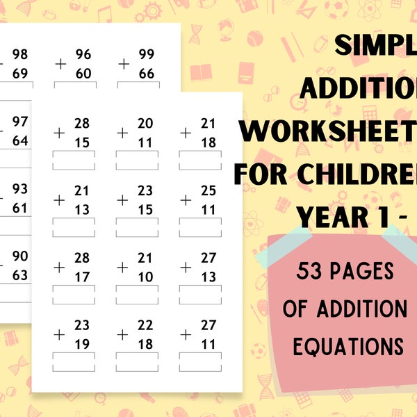 Year 1 Worksheet Mathematics - Etsy
