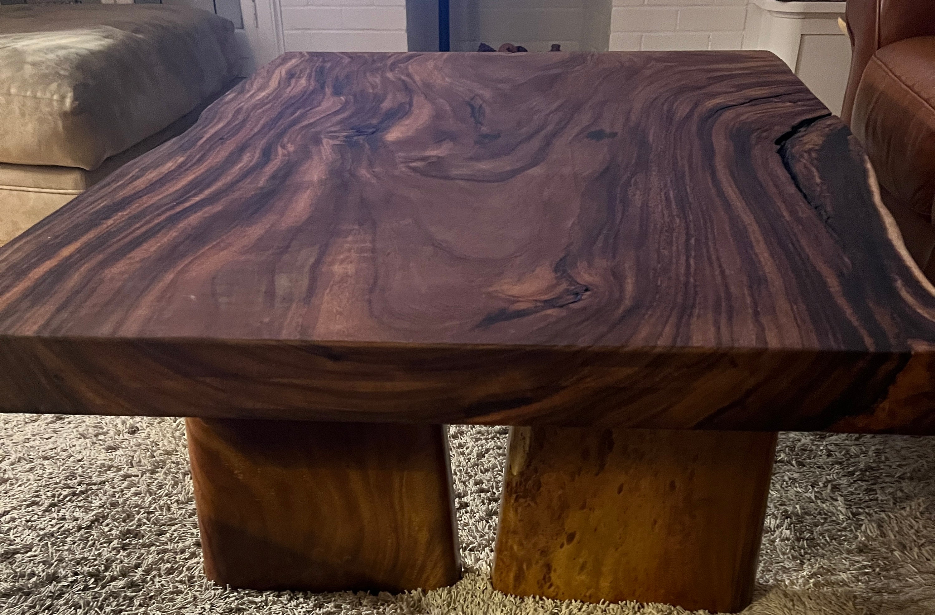 Suar Wood Live Edge Coffee Table - Etsy