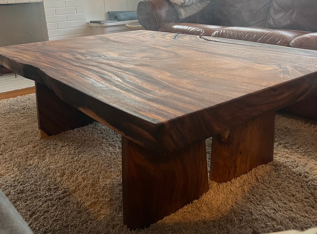 Suar Wood Live Edge Coffee Table - Etsy
