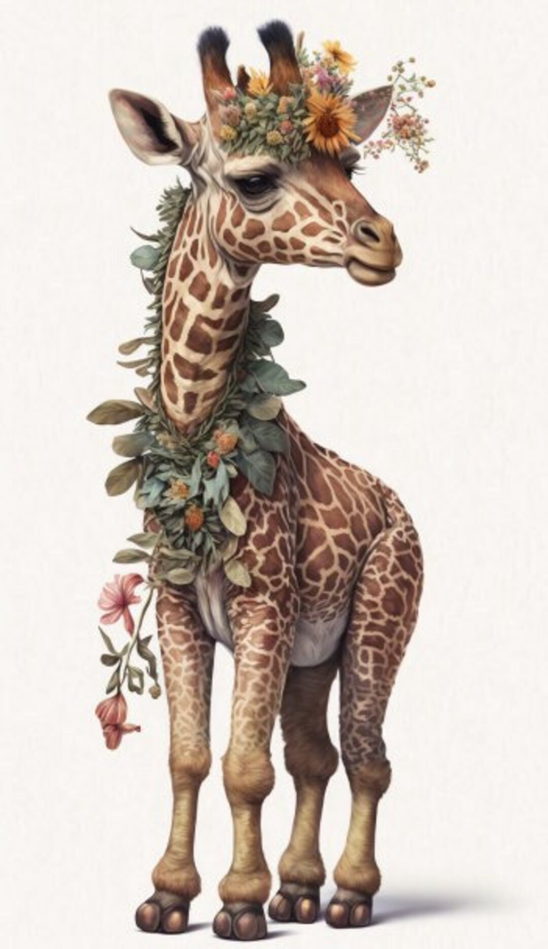 Boho Giraffe AI Art, Digital Art, Wall Art, Digital Print, Printable ...