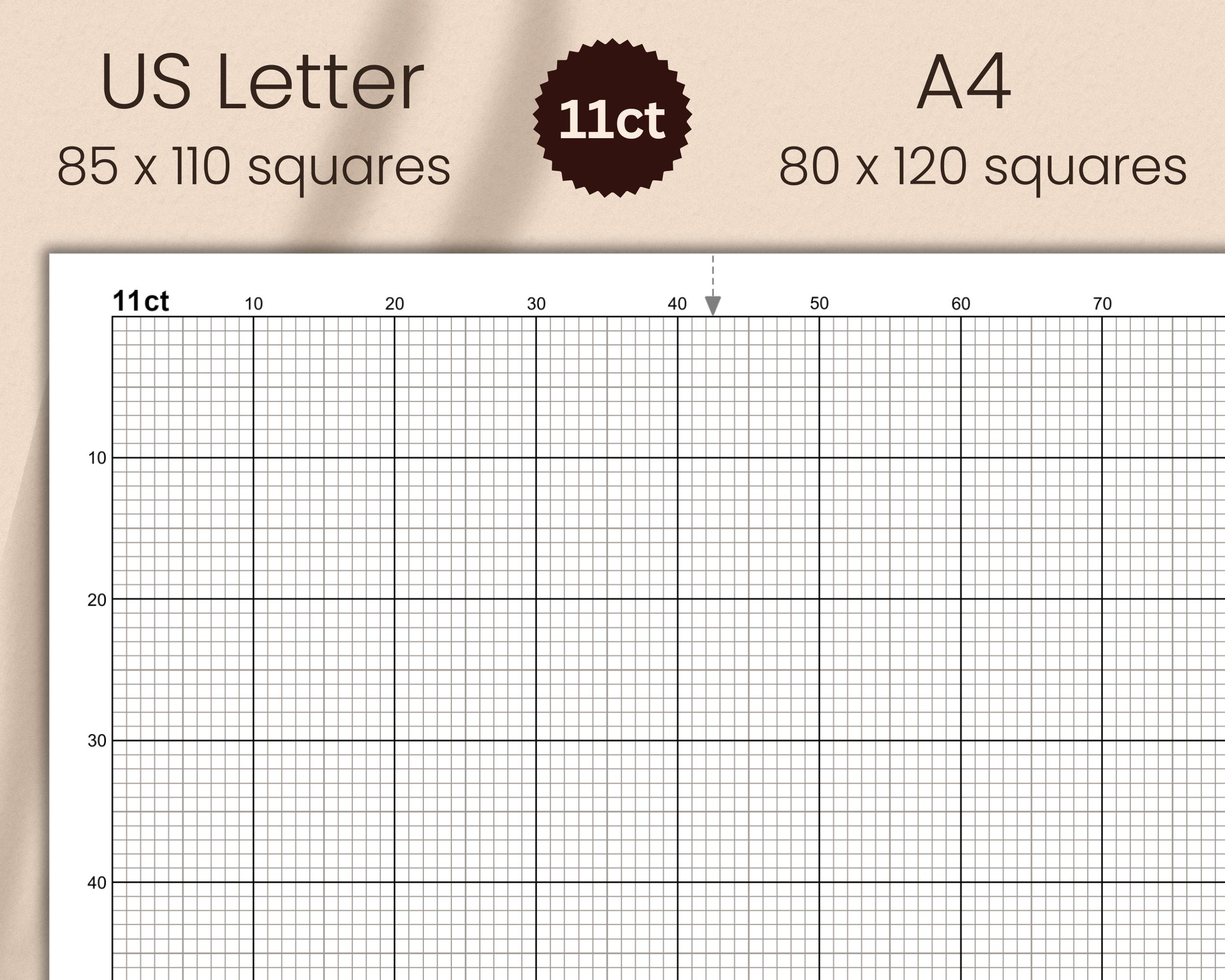11 14 16 18 20 22-count Graph Paper Bundle for Cross-stitch PDF ...