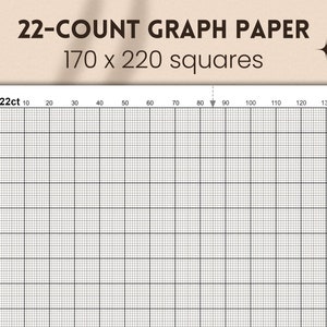 14-count, 11 16 18 20 22-count Graph Paper for Cross-stitch, US Letter ...