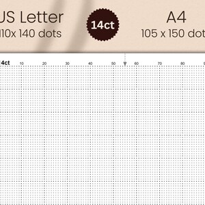 11 14 16 18 20 22-count Dot Grid Paper Bundle for Cross-stitch ...