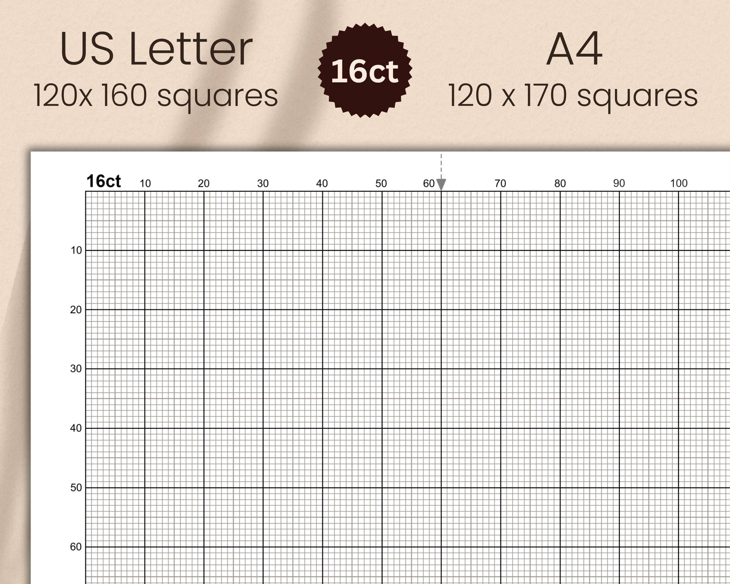 11 14 16 18 20 22-count Graph Paper Bundle for Cross-stitch PDF ...