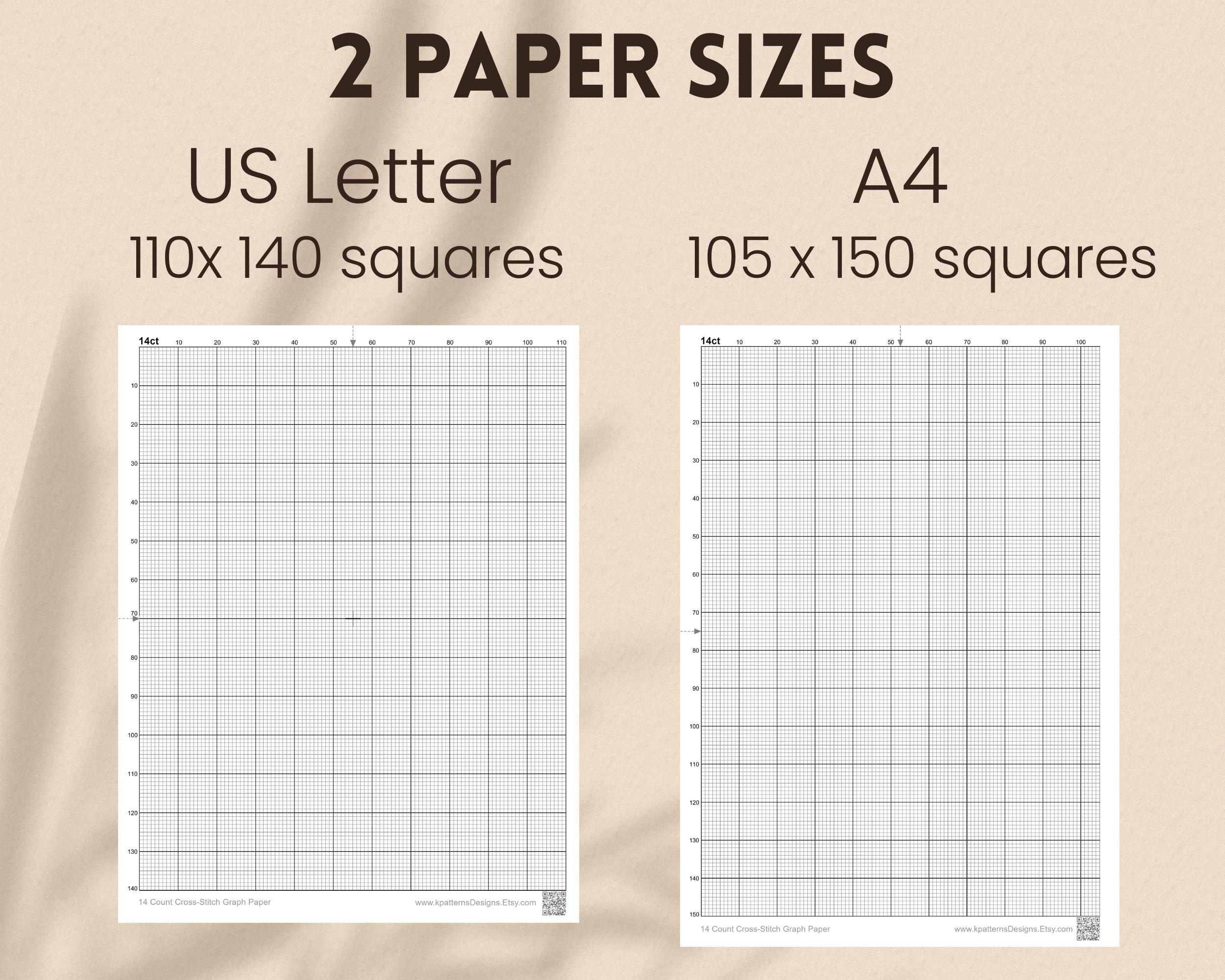 14-count Graph Paper With Inch Grid (PDF, JPG, PNG) - Etsy