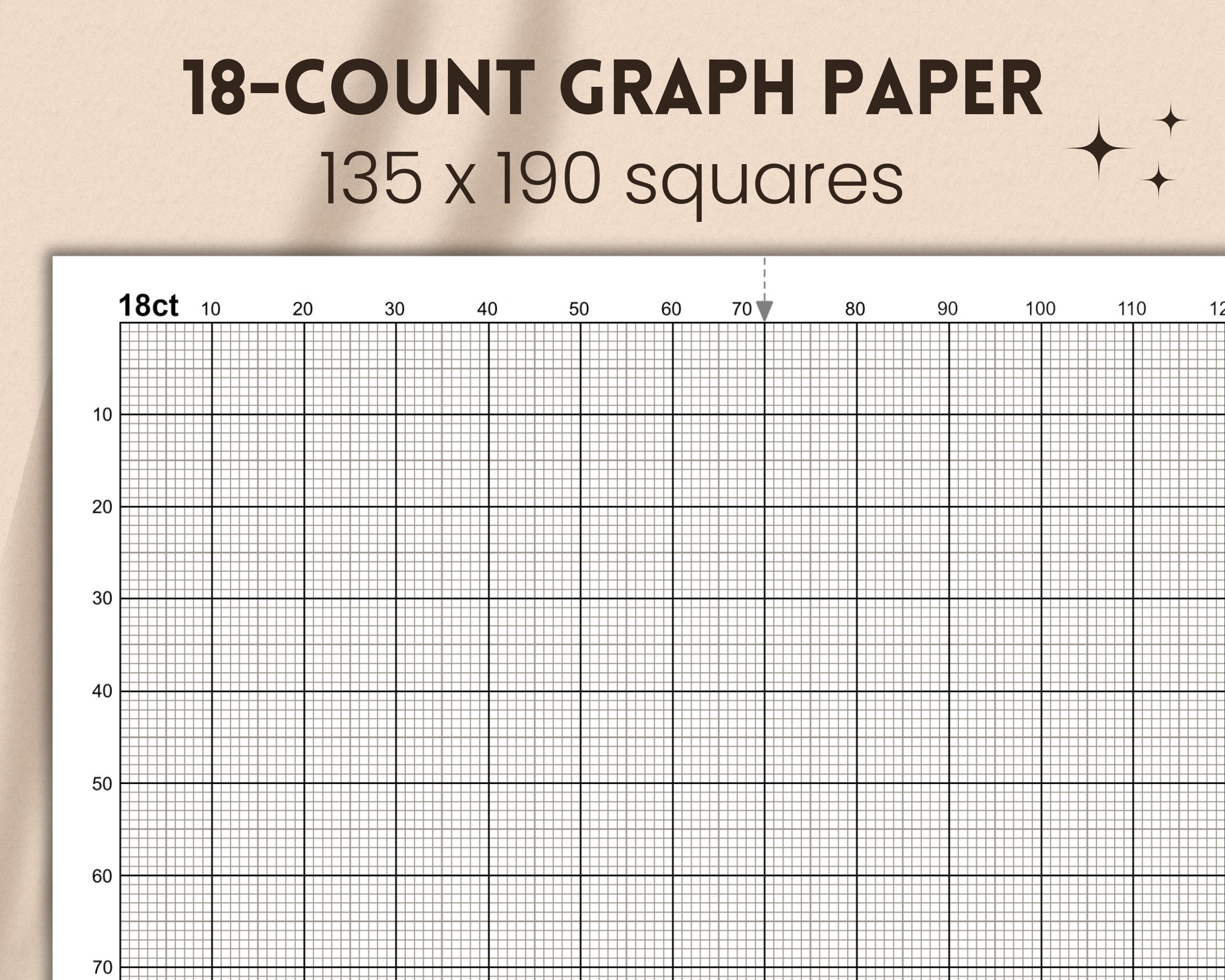 11 14 16 18 20 22-count Graph Paper for Cross-stitch, A4 PDF Template ...