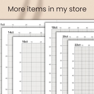 14-count Graph Paper With Inch Grid (PDF, JPG, PNG) - Etsy