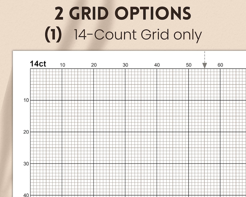 14-count Graph Paper With Inch Grid (PDF, JPG, PNG) - Etsy