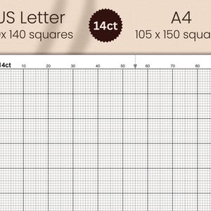 11 14 16 18 20 22-count Graph Paper Bundle for Cross-stitch PDF ...