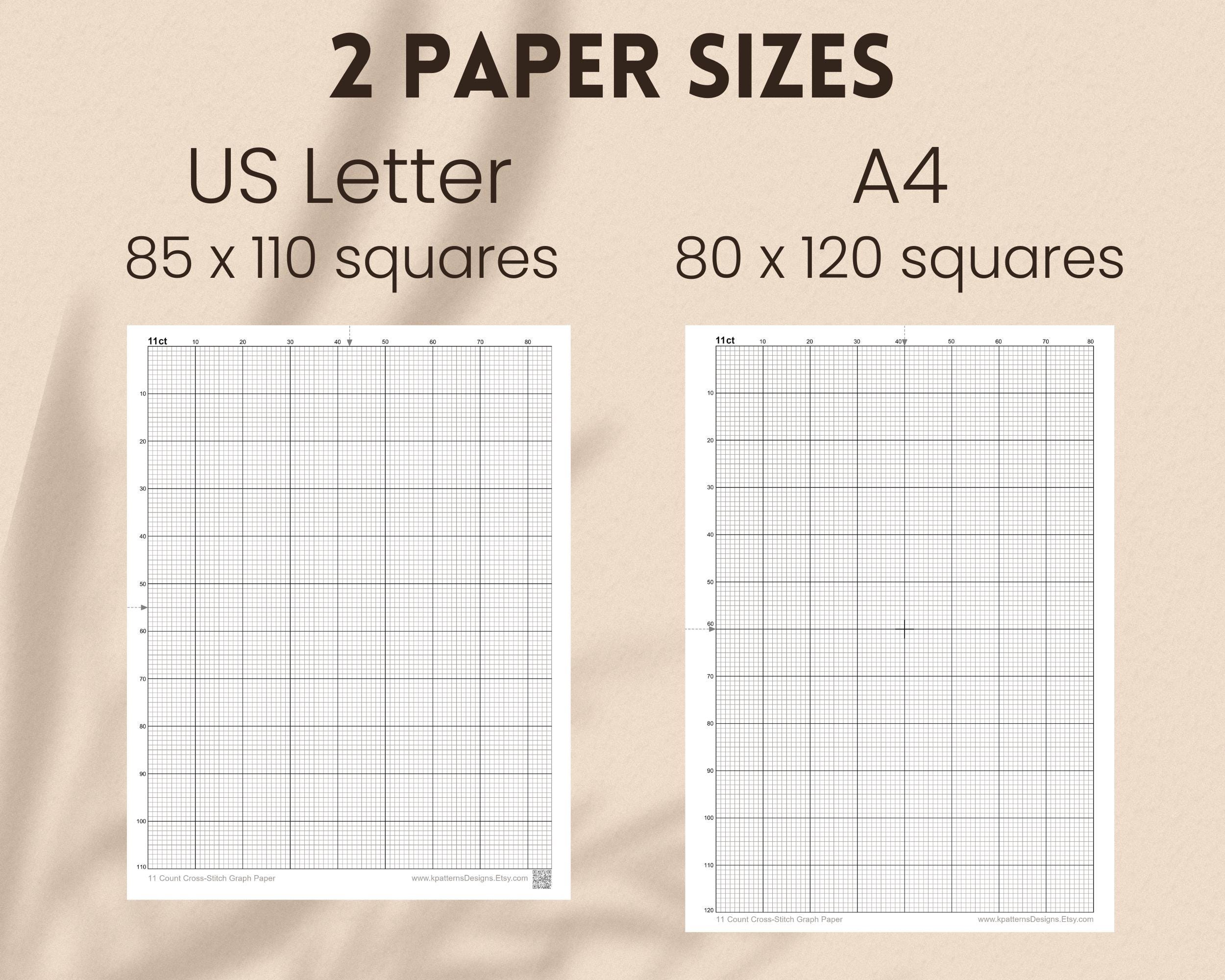 11-count Graph Paper With Inch Grid (PDF, JPG, PNG) - Etsy