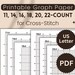 14-count, 11 16 18 20 22-count Graph Paper for Cross-stitch, US Letter ...