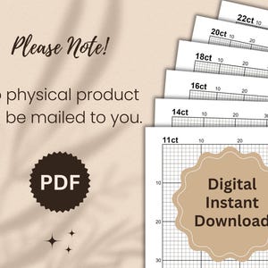 11 14 16 18 20 22-count Graph Paper Bundle for Cross-stitch PDF ...