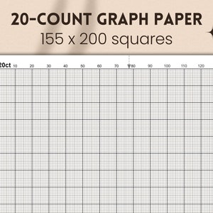 14-count, 11 16 18 20 22-count Graph Paper for Cross-stitch, US Letter ...
