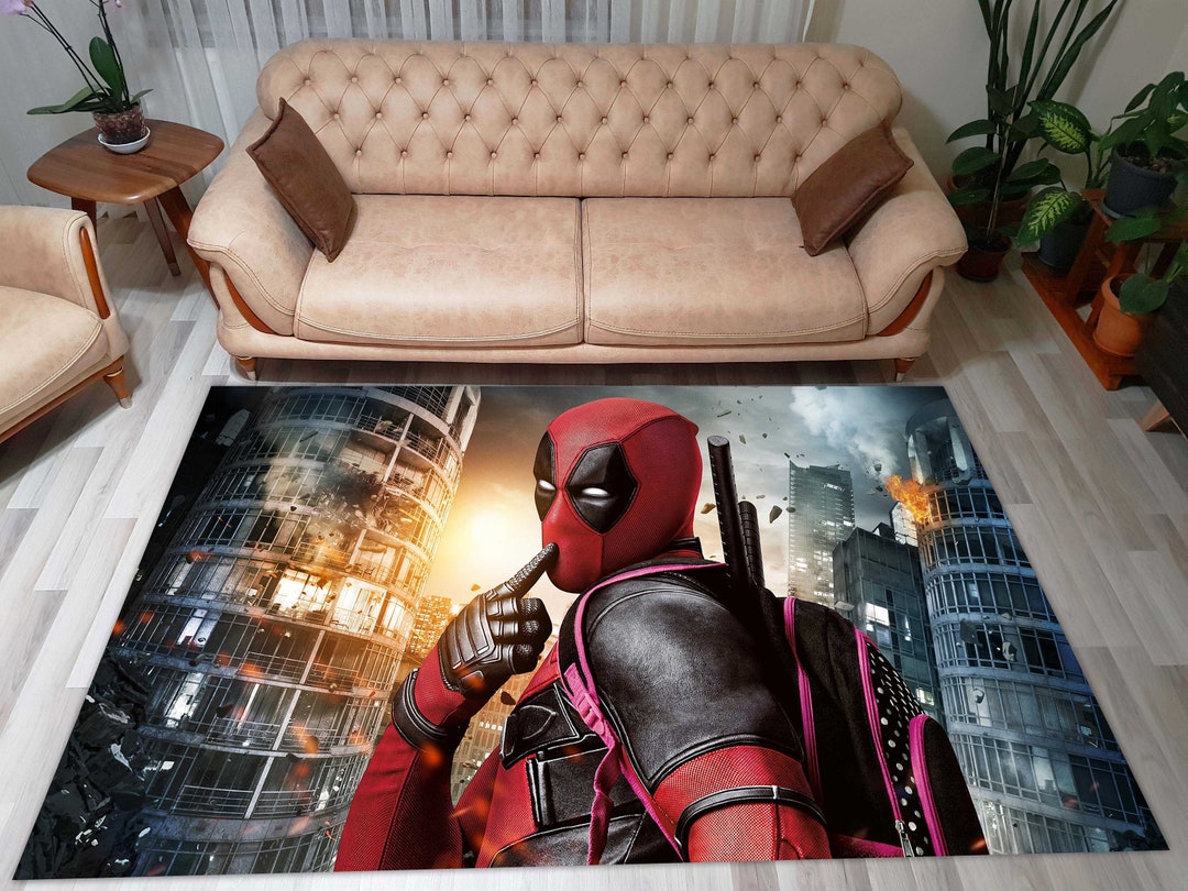 Super Hero Rug, Deadpool Rug, Patterned Printing Rug, Patterned Rug ...