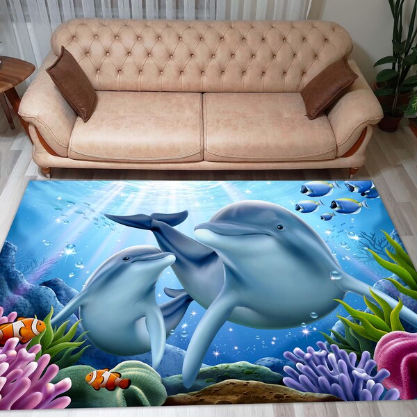 Dolphins Floor Rugs - Etsy
