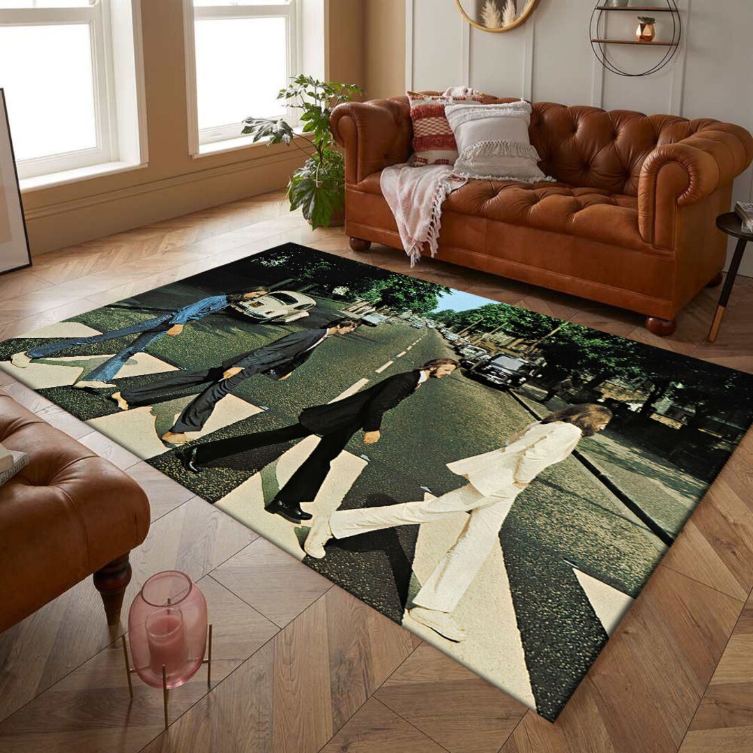 The Beatles Rug, the Beatles, Fan Rug, Black Rug, Home Decor Rug, Music ...