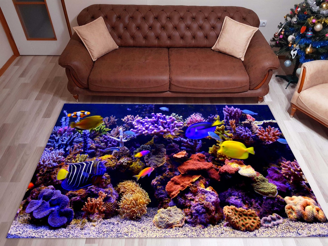 Aquarium, Aquarium Rug, Fishes Rug, Colored Fishes Rug, Popular Rug ...