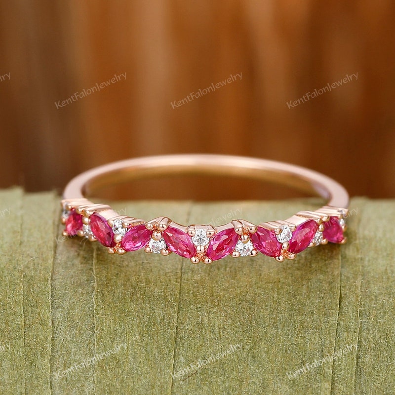 Ruby Wedding Ring - Etsy