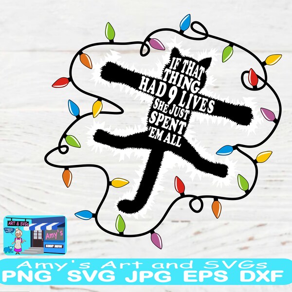Christmas Vacation Cat Svg - Etsy