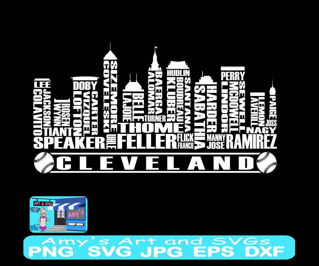 Cleveland Baseball Svg, Cleveland Baseball Players Svg, Cleveland Fans ...