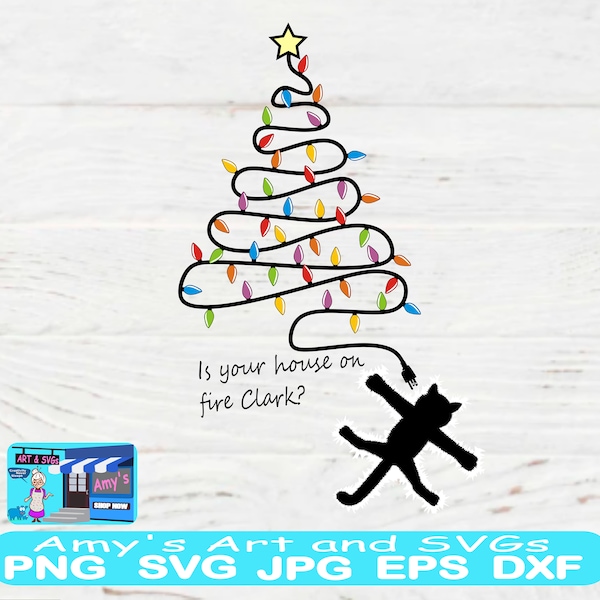 Christmas Vacation Cat Svg - Etsy