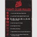 Fight Club Rules Metal Sign Poster Designing Wall Cinema Garage Tin ...