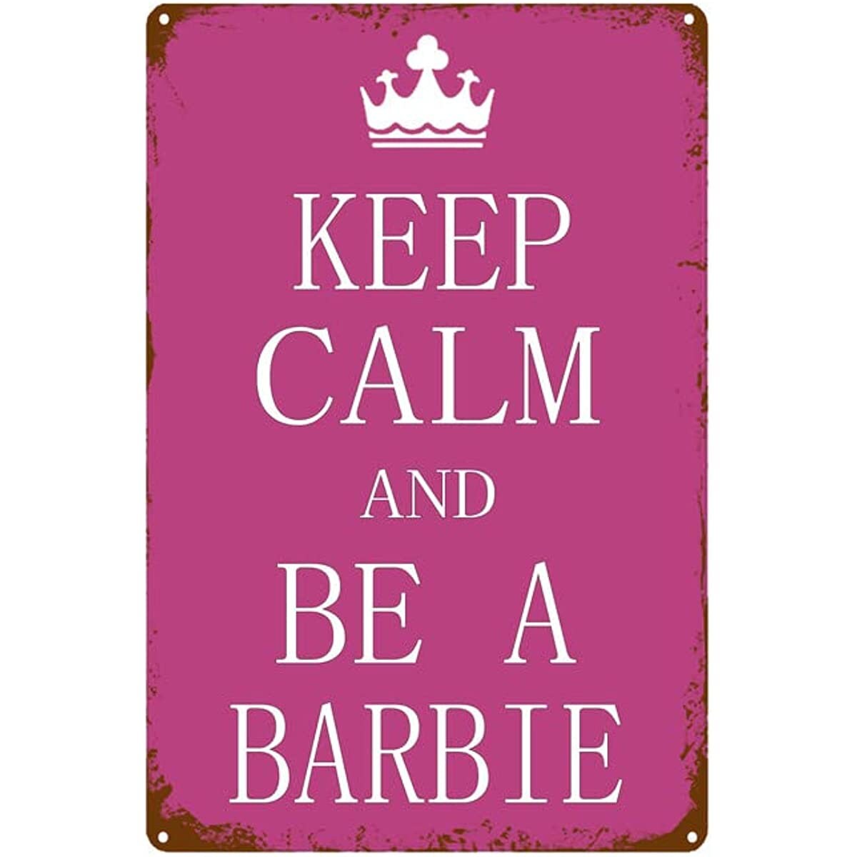 Barbie Metal Parking Barbie Picture Canvas Keep Calm and Be A Barbie ...