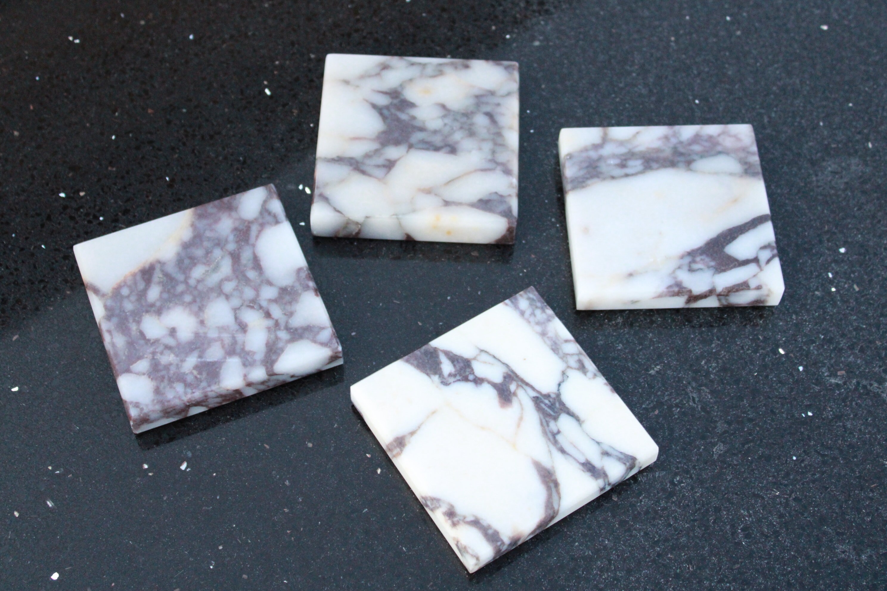 Calacatta Viola Marble Coasters Real Marble Set of 4 Pieces - Etsy
