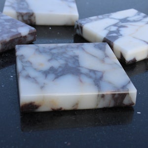 Calacatta Viola Marble Coasters-real Marble -set of 4 Pieces - Etsy