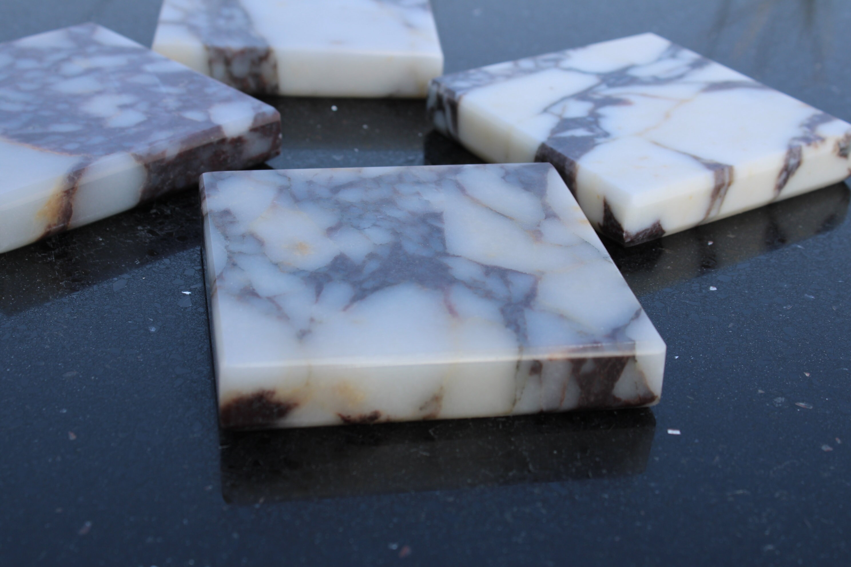 Calacatta Viola Marble Coasters Real Marble Set of 4 Pieces - Etsy