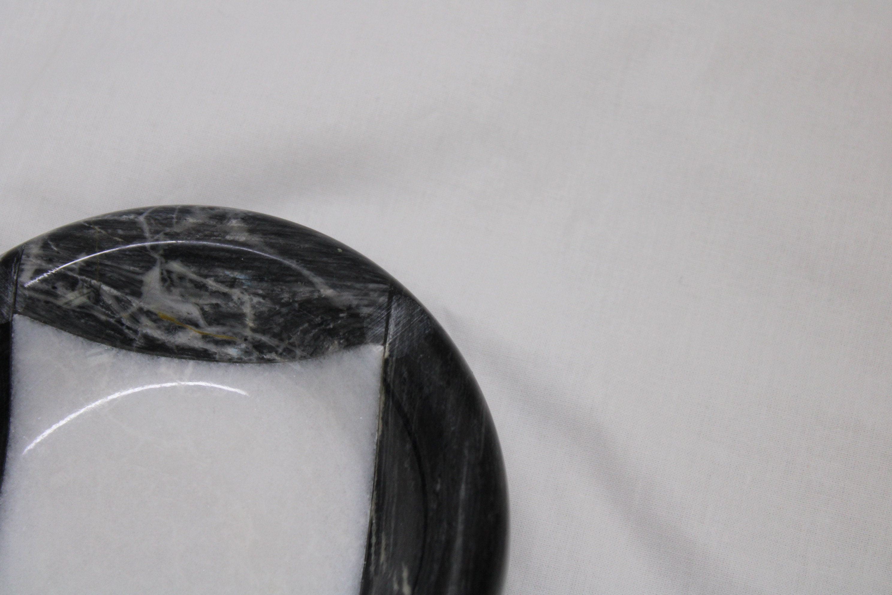Black and White Marble Two Color Marble Ashtray Special Design Unique ...