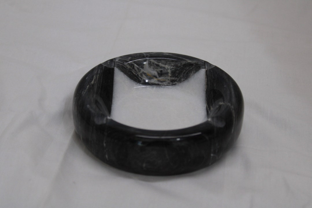 Black and White Marble Two Color Marble Ashtray Special Design Unique ...