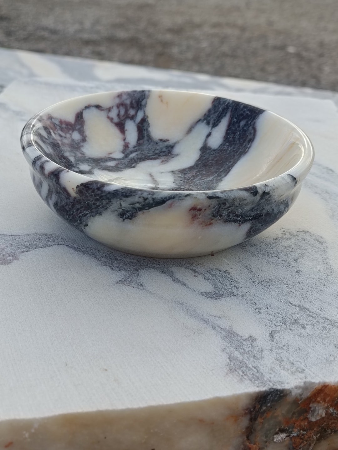 Calacatta Viola Marble Bowl Real Marble/ Handmade - Etsy