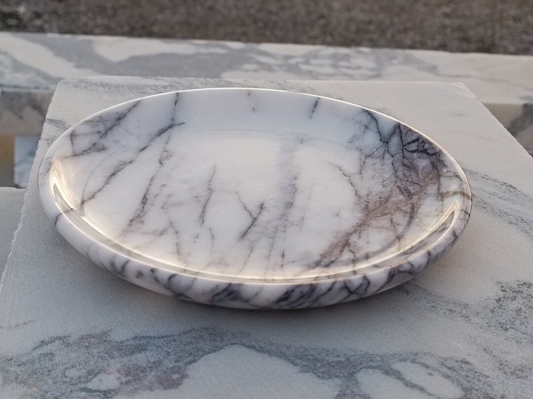 Aegean Marble Decorative Plate Real Marble and Handmade - Etsy