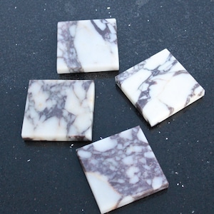 Calacatta Viola Marble Coasters Real Marble Set of 4 Pieces - Etsy