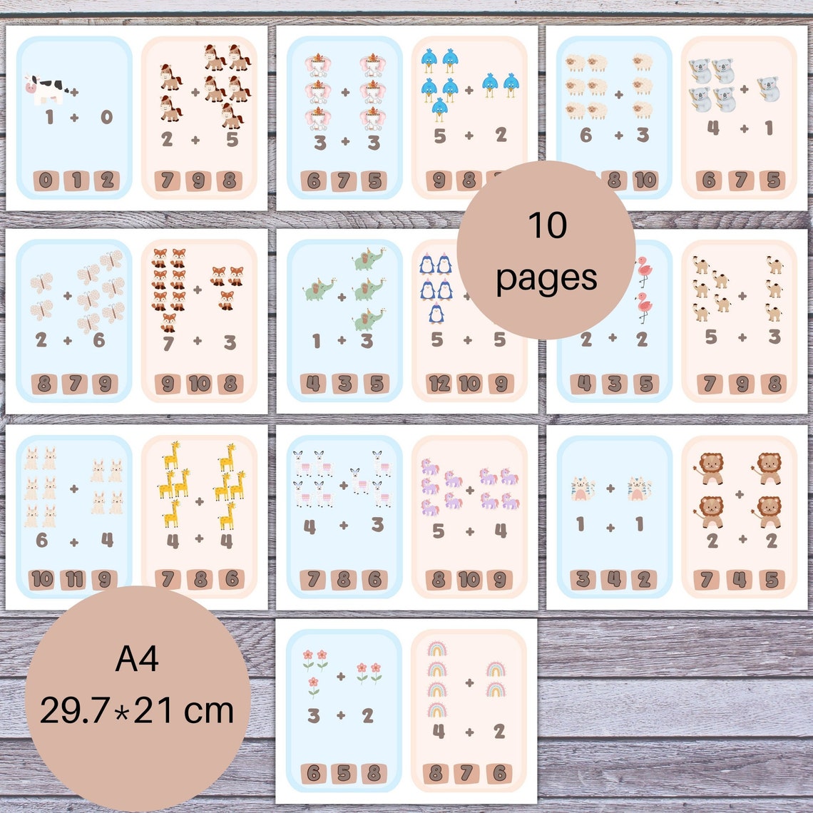 Addition Flash Cards/ Addition Clip Cards/ Addition - Etsy