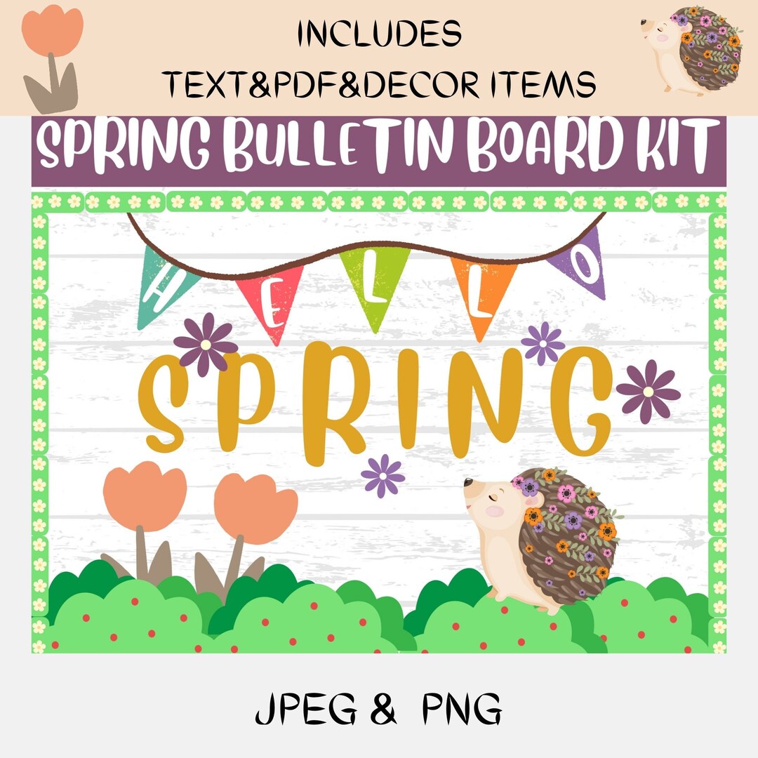 Spring Bulletin Board / Spring Bulletin Board Kit / Spring Classroom ...